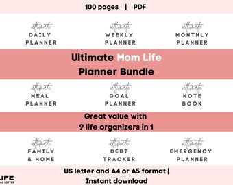 Ultimate Mum/Mom Life Planner Bundle - Life Goal Getter